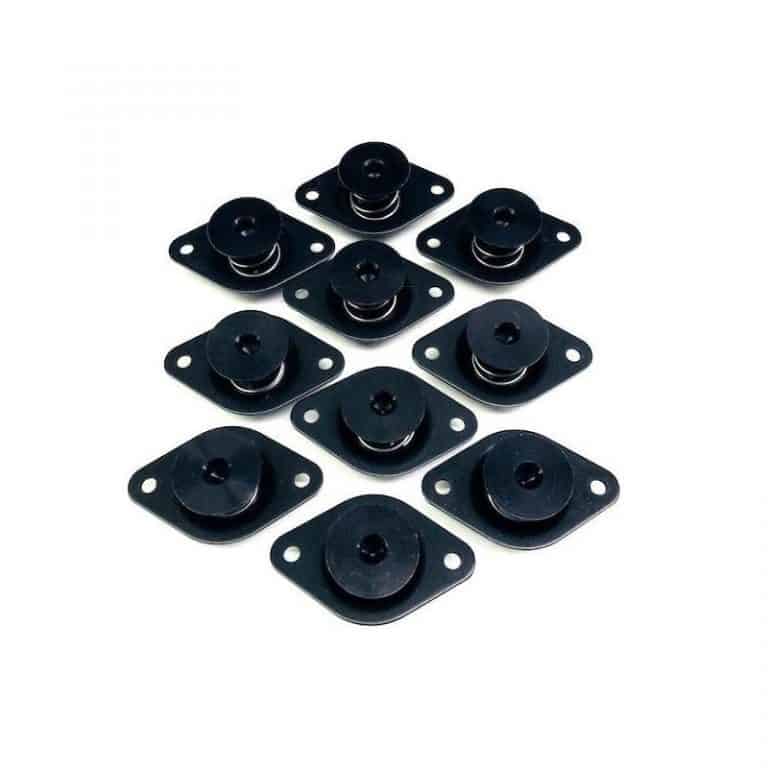Black Aluminum Hex #6 - 7/16" Self Ejecting Dzus Fasteners